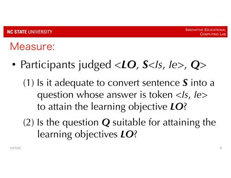 Automatic Question Generation For Evidence Based Online Courseware