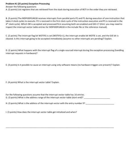 Solved Problem 1 25 Points Exception Processing Answer