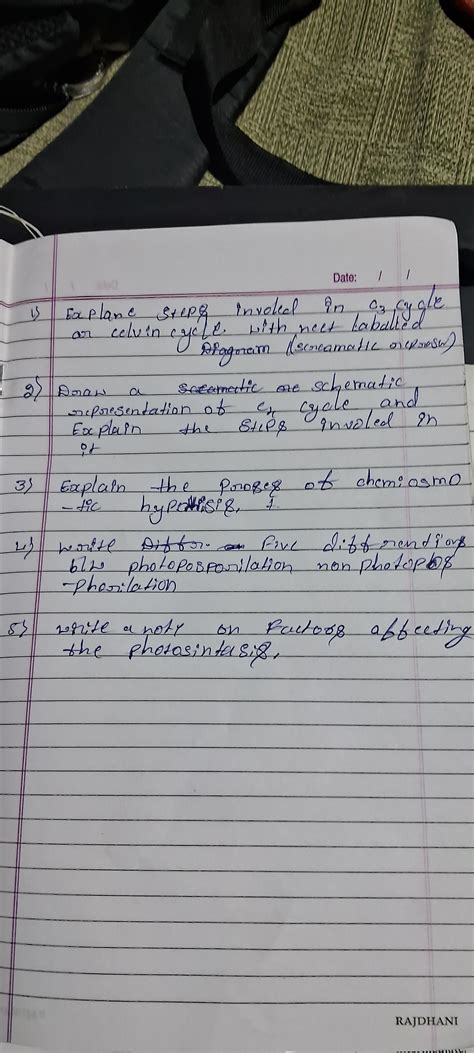 Explain The Steps Involved In The C3 Cycle With A Neat Labeled Diagram S