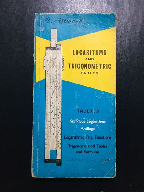 Logarithms And Trigonometric Tables Hobbies And Toys Books And Magazines Textbooks On Carousell
