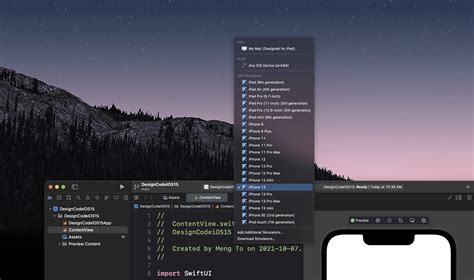 build a swiftui app for ios 15 design code