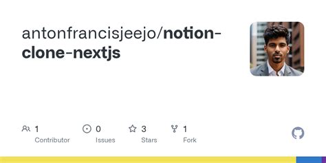 Github Antonfrancisjeejonotion Clone Nextjs