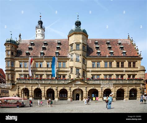The City Hall Square And The Market Square In Medieval Rothenburg Ob