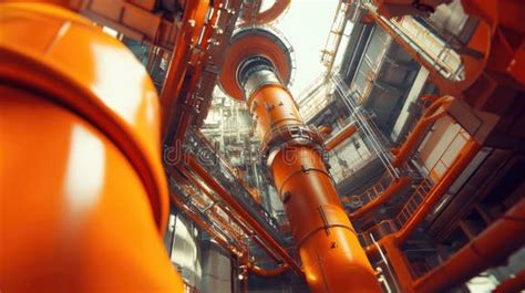 Orange Pipe Interior Stock Image Image Of Pipe Orange 378741693