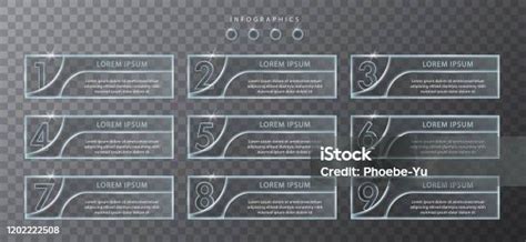 벡터 인포 그래픽 디자인 Ui 템플릿 투명 유리 라벨 및 아이콘 0명에 대한 스톡 벡터 아트 및 기타 이미지 0명 개념 그래픽 사용자 인터페이스 Istock