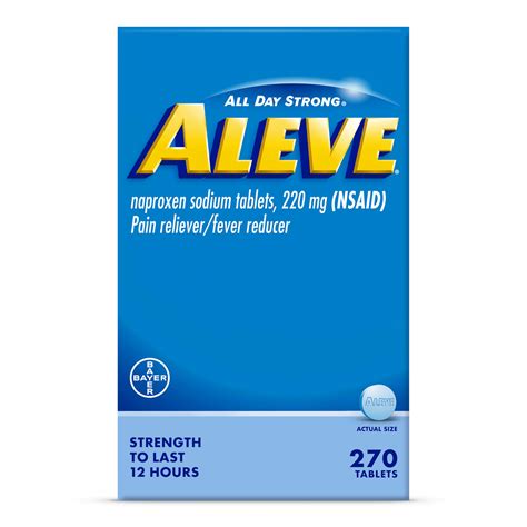 Aleve Tablets Label