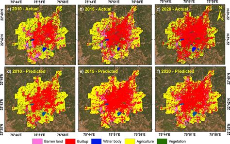 Representation Of Satellite Based Actual Lulc A B C And Ca Based Download Scientific