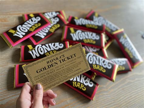 Wonka Bar Candy Wrapper And Golden Tickets Candy Wrapper Store