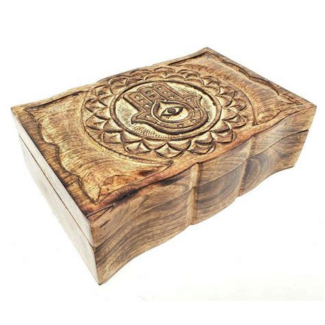 Hamsa Wooden Chest Grove And Grotto