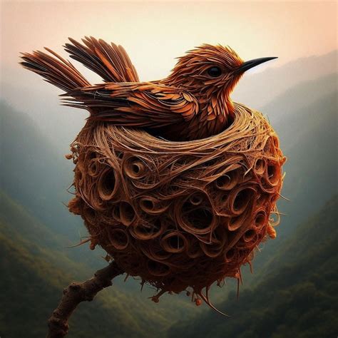premium photo explore the nesting habits of sparrow with infant birds