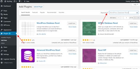 How To Easily Reset Your Wordpress Database To Default Settings ~ My