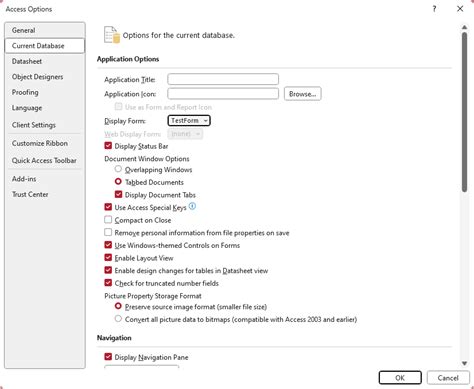 Customizing Access Open Without Access Window Displayed Access JumpStart