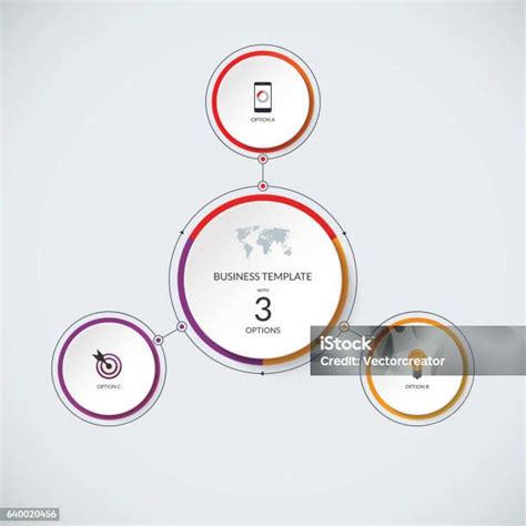 인포그래픽 서클입니다 3 가지 옵션이있는 현대적인 미니멀 템플릿 3에 대한 스톡 벡터 아트 및 기타 이미지 3 3가지 개체