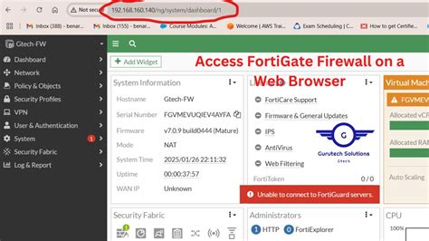 How To Access The Fortigate Firewall Via The Web Gui Access Fortigate