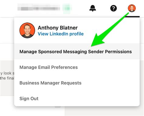 how to accept a linkedin sponsored messaging sender request speedwork