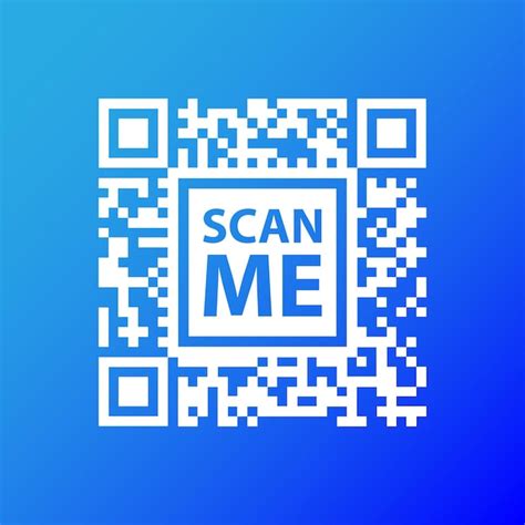 Scannen Sie Mich Qr Code Illustration Premium Vektor