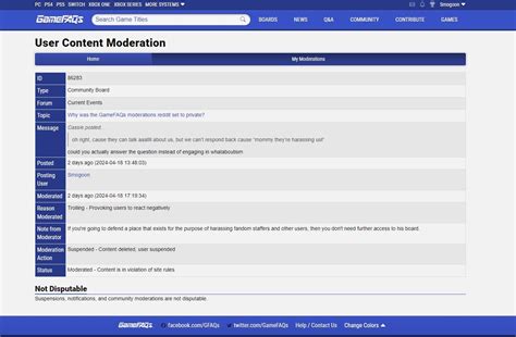 GameFAQsModerationsII