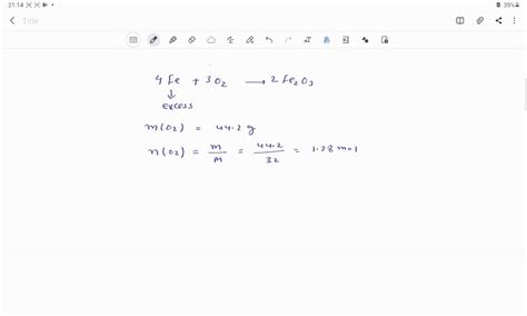 Solved 4fe 3o2 2fe2o3 If 44 2 Grams Of Oxygen React With An
