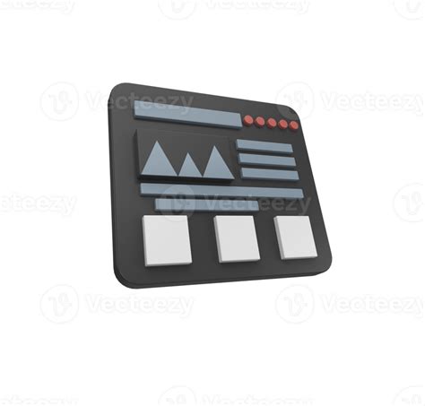 Minimal 3d Illustration Browser Window Concept Landing Page Website
