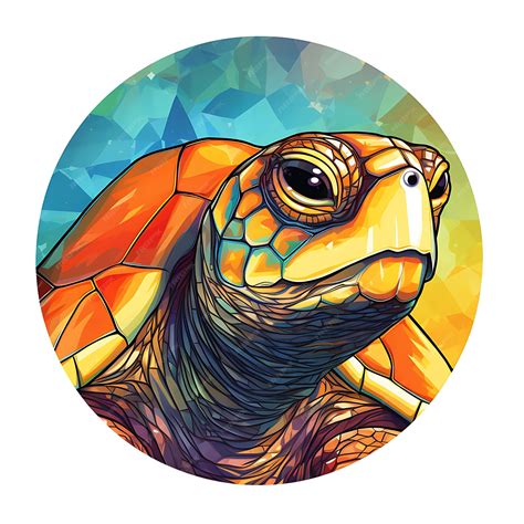 Premium Ai Image A View Of A Turtle In A Circle Shape Of Colorful