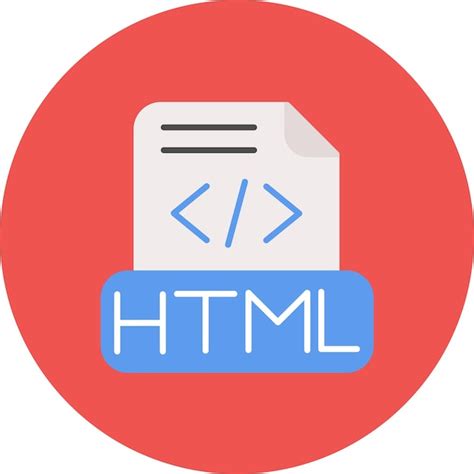 Premium Vector Html File Flat Illustration