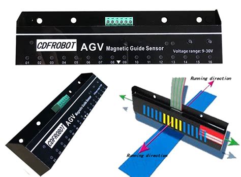 Agv Sensor 16 Bit Magnetic Navigation Sensor Modbus Communication