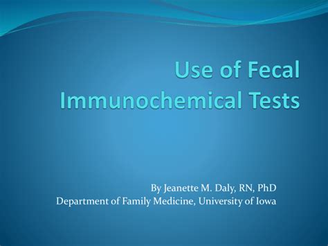 Fecal Occult Blood Tests Guaiac Vs Immunochemical FIT