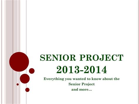 PPT Senior Project 2013 2014 PowerPoint Presentation Free Download ID 6659929