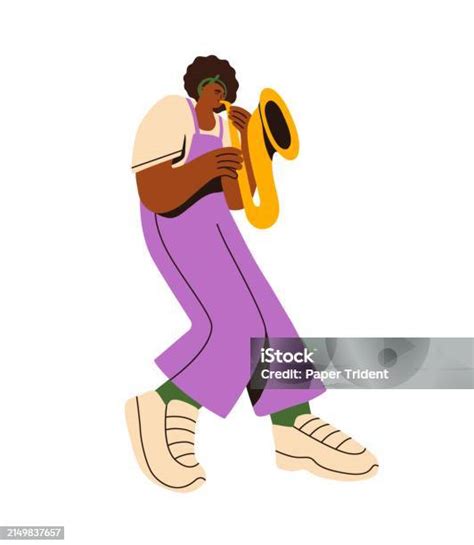 색소폰 연주자는 관악기로 음악을 연주하고 재즈 콘서트에서 공연합니다 음악가가 손에 금색 색소폰을 들고 있습니다 재능 있는 소녀가