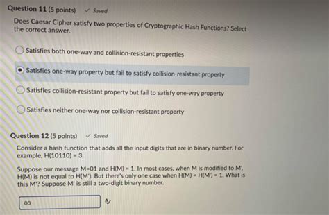Solved Question 11 5 Points Saved Does Caesar Cipher