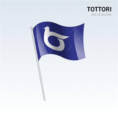 Premium Vector Waving Flag Of Tottori Prefectures Of Japan Isolated