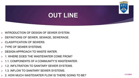 Design Of Sanitary Sewer System Pptx