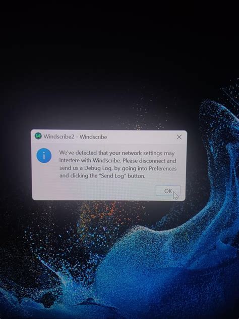 i keep getting this notification whenever i connect to windscribe the