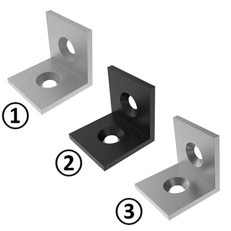 Steel Connection Angle 30 Black ② Powder Coated 093wu302s