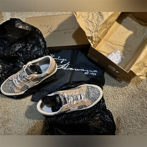 Vintage Havana Brenda Silver Glitter Gem