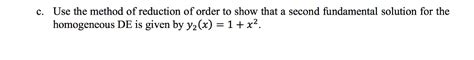 Solved Consider The Following Second Order IVP 2x 2 1 2 1 Chegg Com