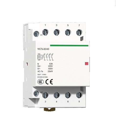 63a Modular Structure Indoor Ac Contactor Wcts 63 40 Din Rail Ac Contactor And Household