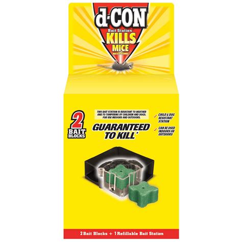 D Con Refillable Corner Fit Mouse Poison Bait Station 1 Trap 2 Bait