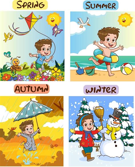 4 Seasons Drawing Ideas