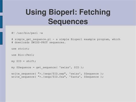 ppt introducing bioperl powerpoint presentation free download id