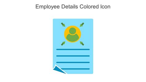 Employee Details Colored Icon In Powerpoint Pptx Png And Editable Eps Format Ppt Presentation