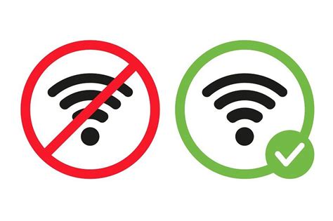 Wifi Network Symbols Allowed And Forbidden