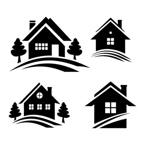 홈 터 실루 프리미엄 Ai 생성 벡터