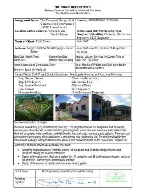 Mes Engineering Consultant References Pdf Consultant Engineer