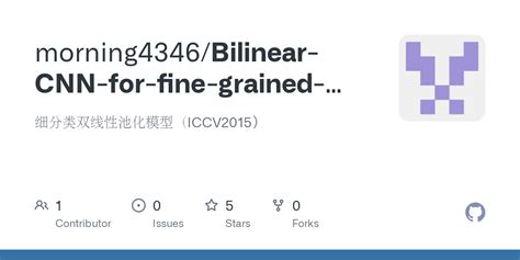 github morning4346 bilinear cnn for fine grained recognition