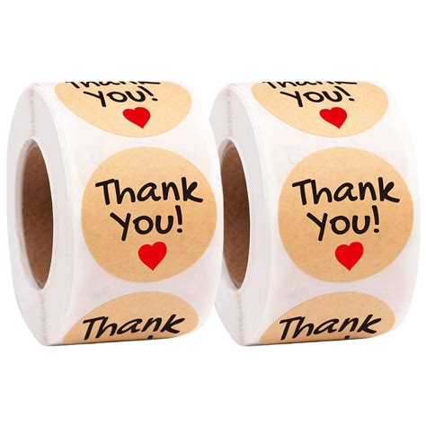 Ccocc 1000 Pcs Thank You Stickersadhesive Thank You Stickers Small