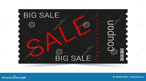 Discount Voucher And Sale Coupon Template Layout Stock Vector