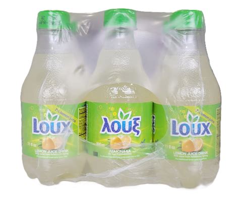 Loux Lemon Soda 6 Pack 330ml Greek Cart