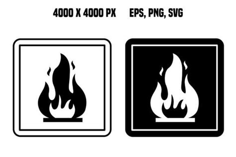 Flammable Icons Labels For Packaging Graphic By Yulidor · Creative Fabrica
