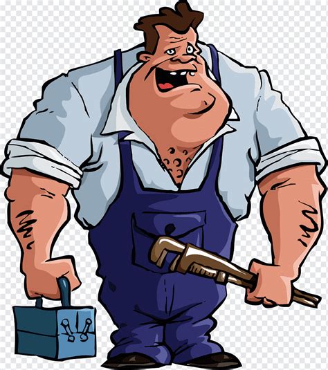 만화 작업자 캐릭터 Png Pngwing